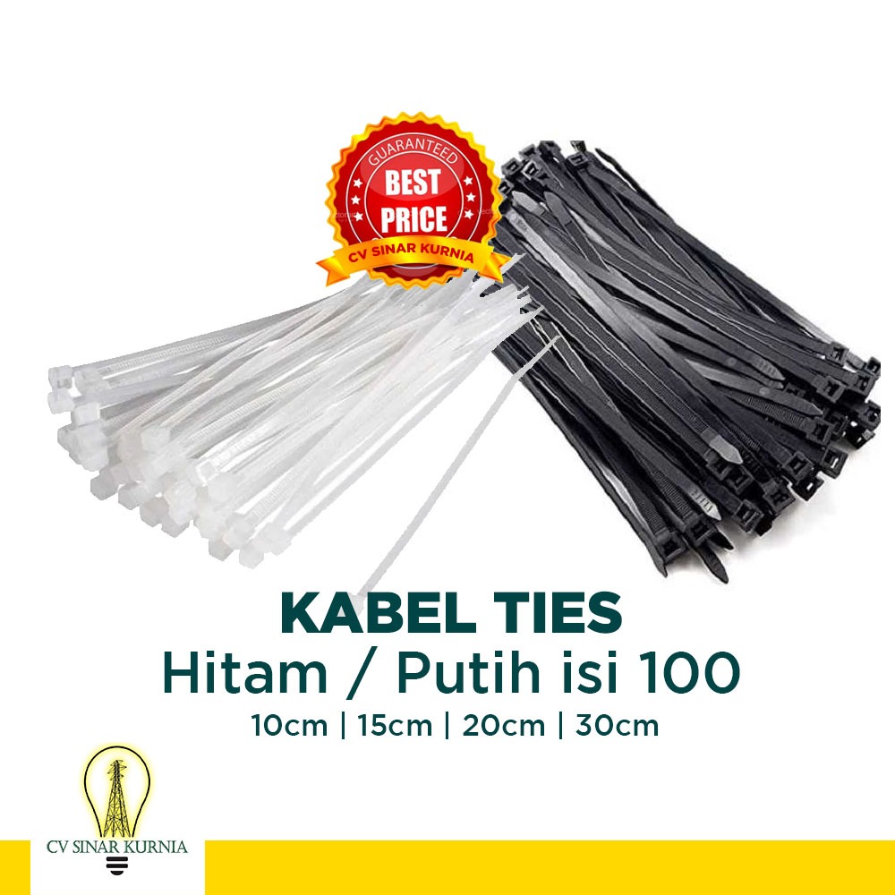 Jual Kabel Tis / Cable Tie / Kabel Ties | PUTIH/ HITAM Ukuran 10cm/15cm ...