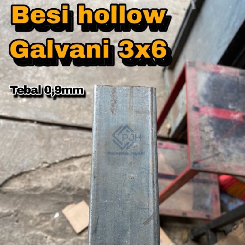 Jual Besi hollow galvanis 3x6 tebal 0,9mm. besi holo kotak. ukuran ...