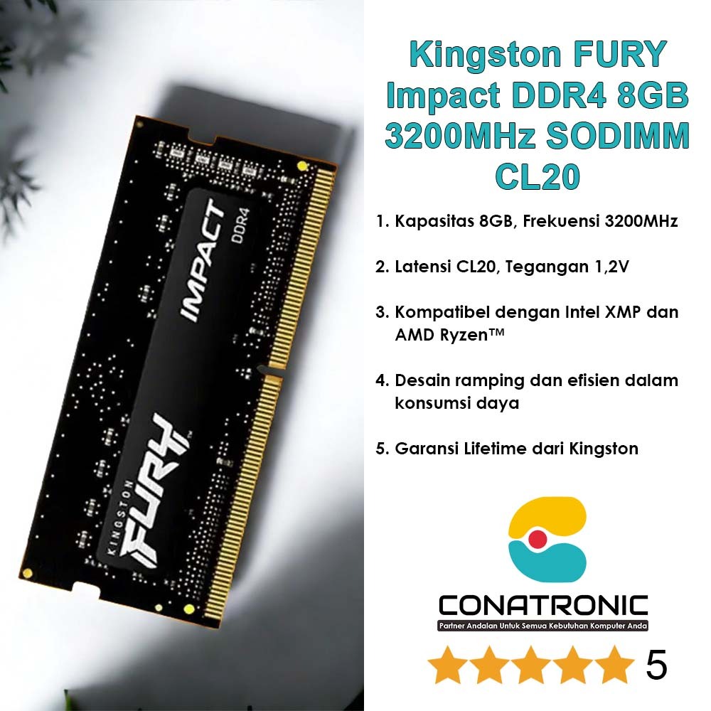 Jual Kingston FURY Impact DDR4 8GB 3200MHz SODIMM CL20 - RAM Laptop | Shopee Indonesia