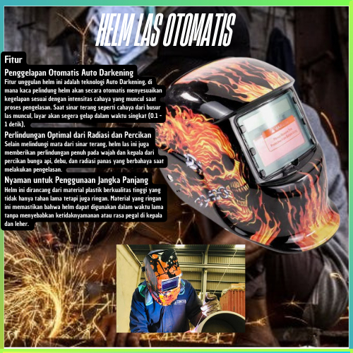 Jual helm las listrik otomatis pelindung wajah terbaik safety balckfoot ...
