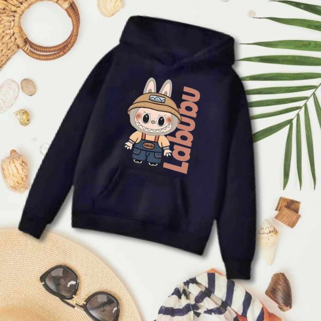 Jual Sweaters Hoodieu Anak Labubu Overoll Kekinian Untuk Usia 5-16 ...