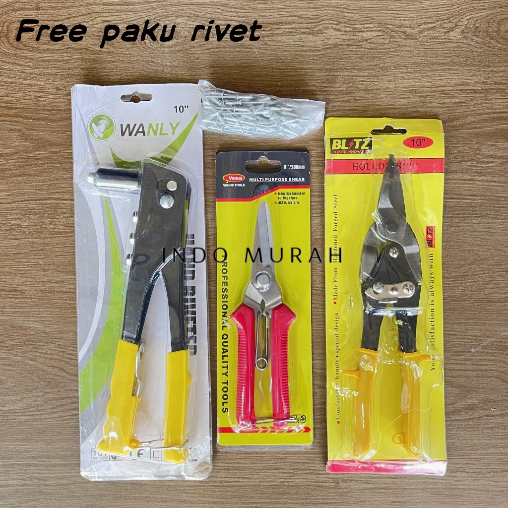 Jual PAKET TANG RIVET CAMEL + GUNTING BAJA RINGAN CAMEL /Tang Rivet10 ...