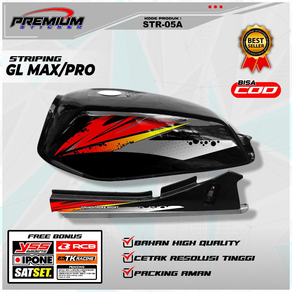 Jual STRIPING STICKER VARIASI GL / STIKER GL MAX / STIKER GL PRO ...