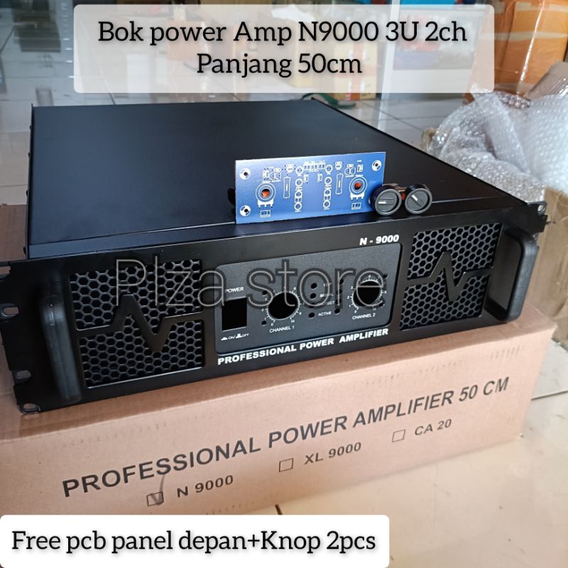 Jual Bok power amp tipe N9000 3U 2chanel Panjang 50cm plat tebal warna hitam | Shopee Indonesia