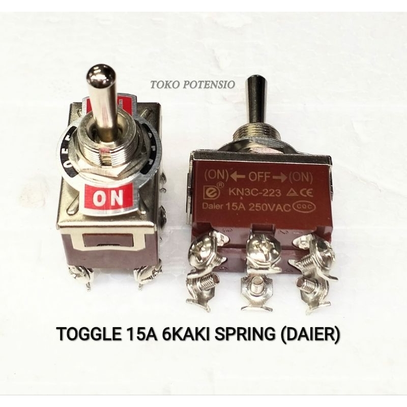 Jual SAKLAR TOGGLE 6KAKI SPRING 15A DAIER TW | Shopee Indonesia