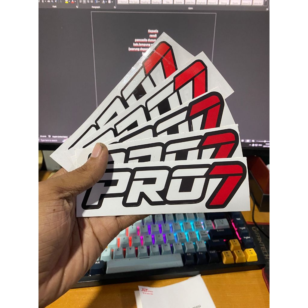 Jual Sticker Pro7 / Sticker Kecil Pro7 Bawaan Mini Projie / Sticker ...