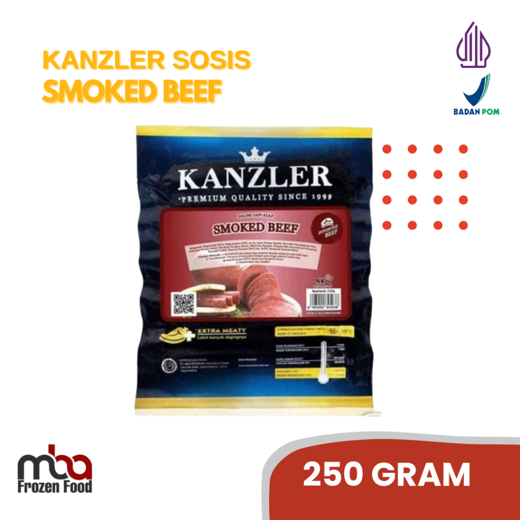 Jual Smoked Beef Kanzler 250 gram /Sosissapi /Sapi /Sosis /Daging ...