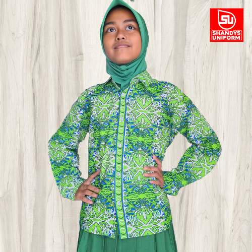 Jual Shandys Uniform I Baju Batik al Azhar Motif Lama lengan Panjang ...
