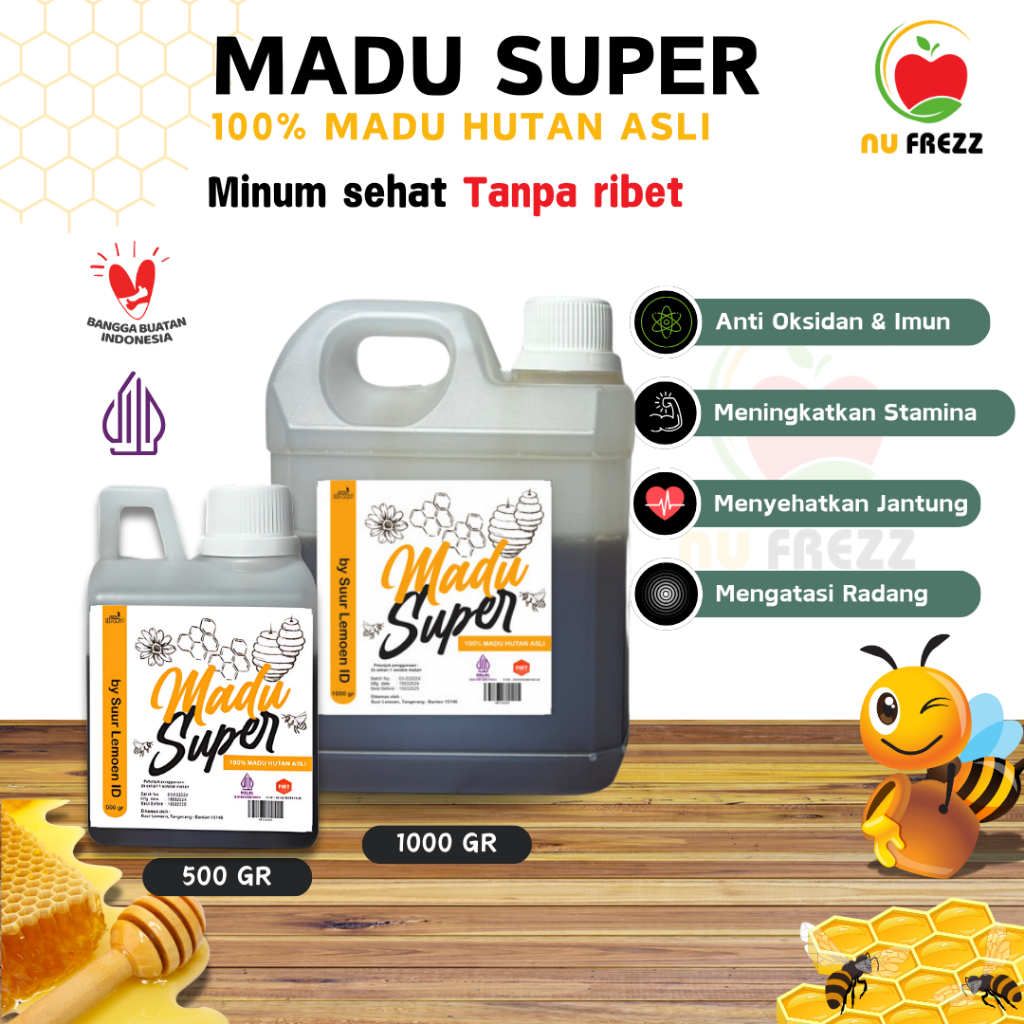 Jual Madu Asli Premium 350 500 gram Madu Super Murni 700gr 1Kg by Suur ...