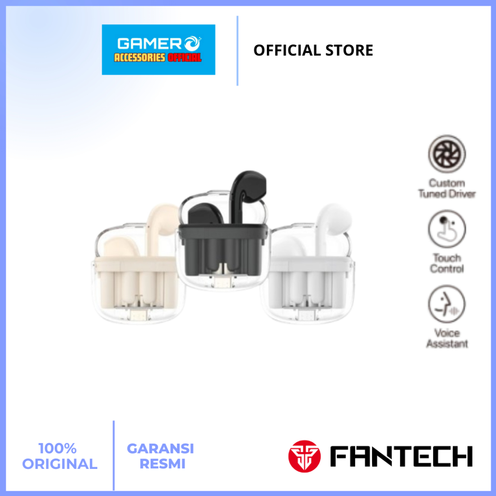 Jual FANTECH TWS Wave TW10 True Wireless Earphone Bluetooth 5.3 Earbuds ...