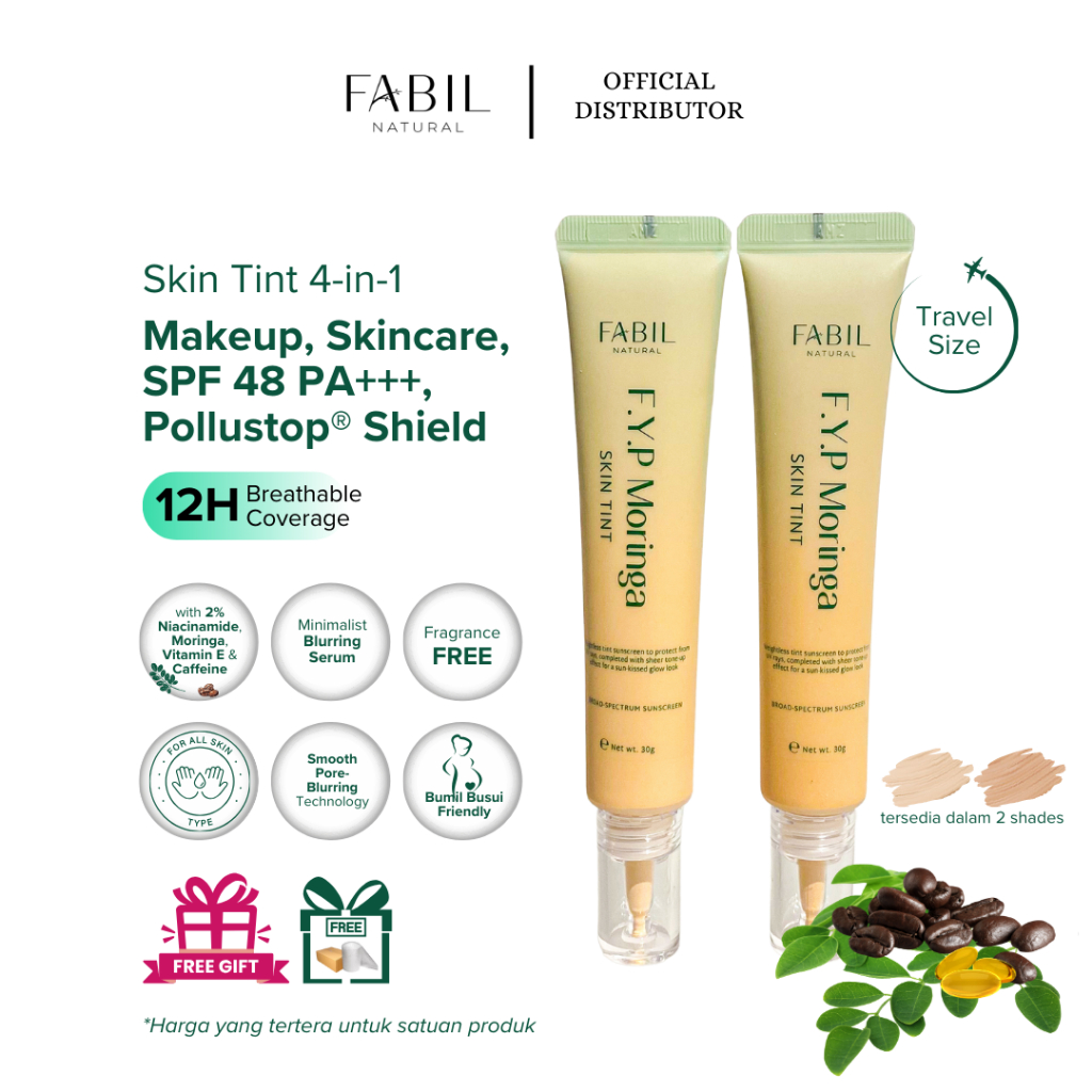Jual Fabil Skin Tint Sunscreen SPF45 PA+++ Glow Finish 30gr – No ...