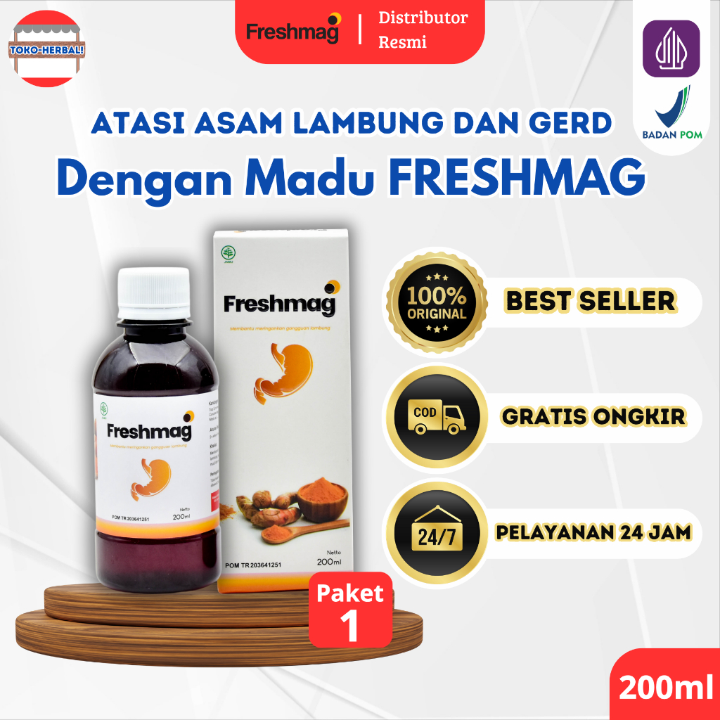 Jual FRESHMAG ORIGINAL - Madu Herbal Asam Lambung Dan Gerd Akut Hilang Dengan Mengkonsumsi Rutin ...