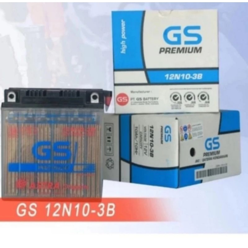 Jual Aki Motor Roda 3 Viar,Tosa,Jialing Gs Premium 12N10-3B Basah ...