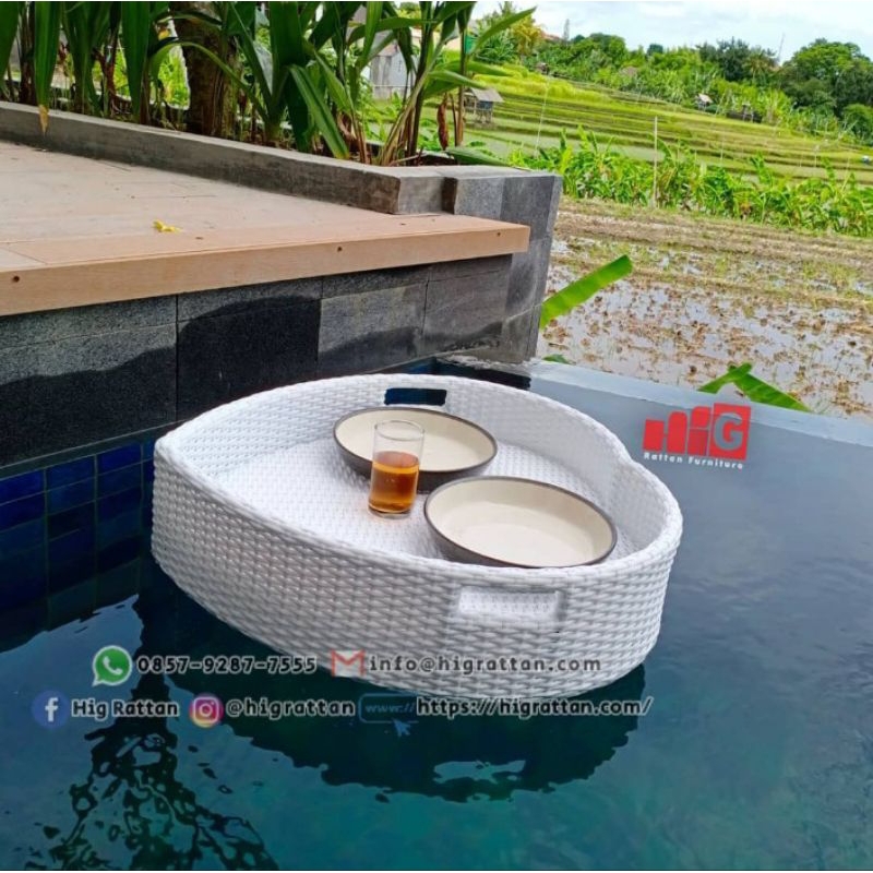 Jual Heart Shape Floating Tray 80cm White | Nampan Apung Kolam ...