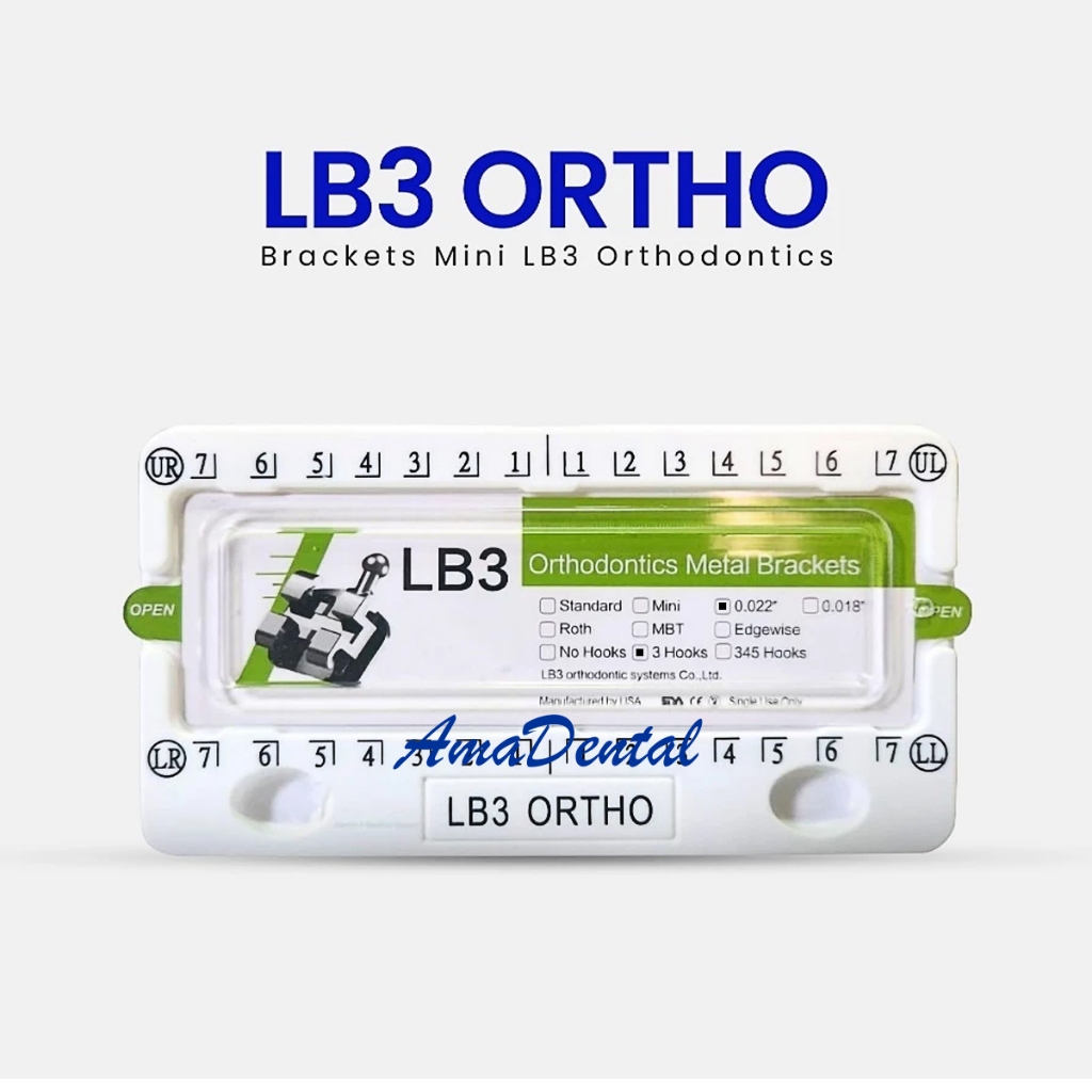 Jual DENTAL BRACKET GIGI METAL 022 MINI ROTH LB3 ORTHO BEHEL ...