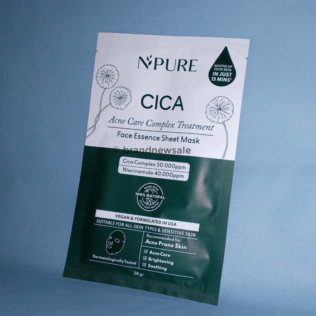 Jual NEW NPURE Sheet Mask Cica / Anti Acne Sheet Mask / Masker Wajah ...