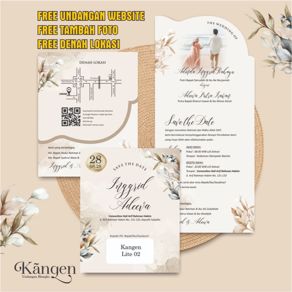 Jual Cetak Undangan pernikahan murah cetak kartu undangan nikah kartu ...