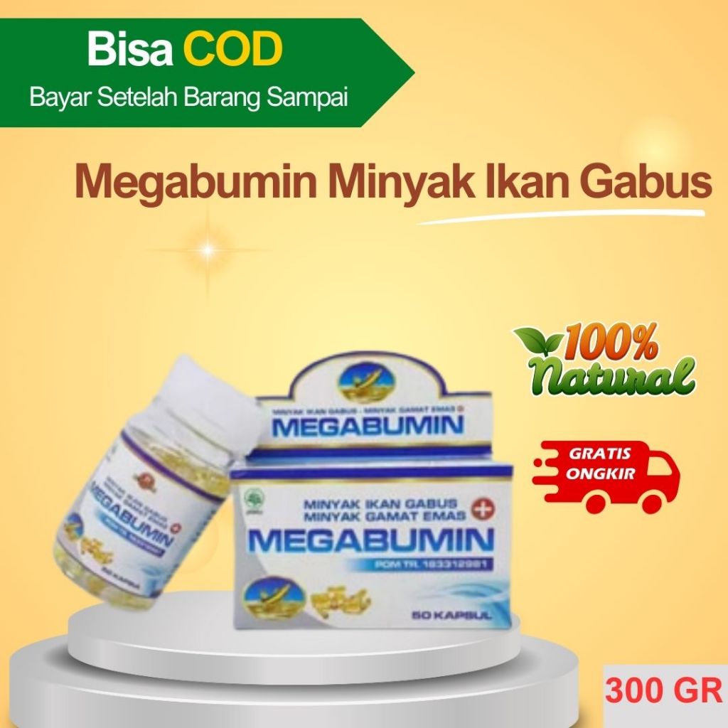 Jual MEGABUMIN Minyak Ikan Gabus & Gamat Emas Kapsul - Isi 50 Kapsul ...
