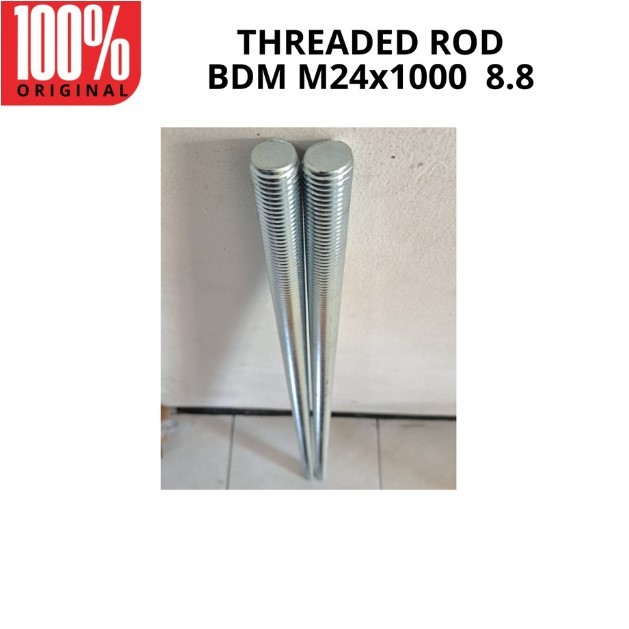 Jual Asdrat Baja 8.8 M24 x 1000 mm Stud bolt / Long drat Galvanis ...