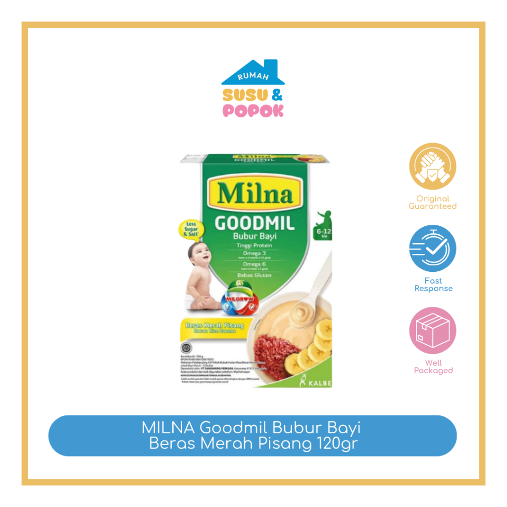 Jual MILNA Goodmil Bubur Bayi Beras Merah Pisang 120gr | Shopee Indonesia