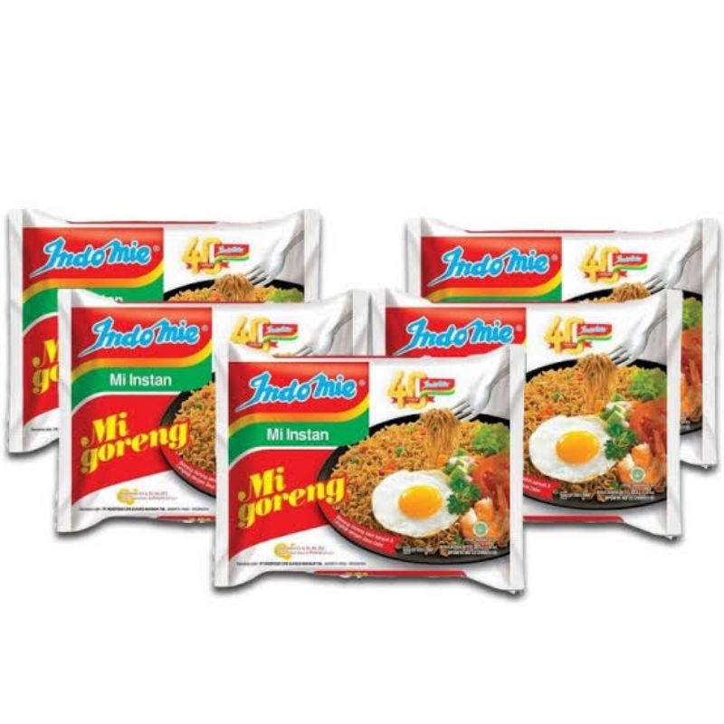 Jual PAKET 5 BUNGKUS Indomie Goreng Original / Mie Goreng Instan ...