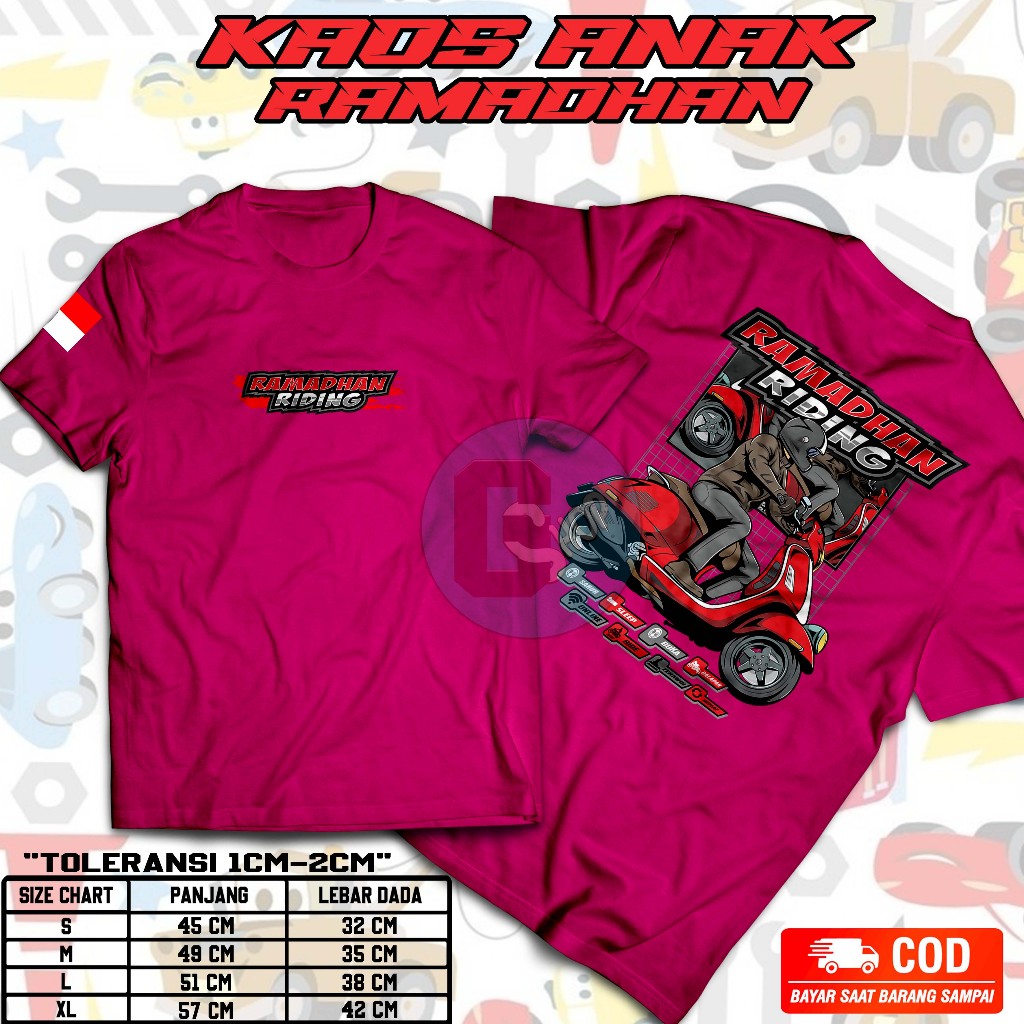 Jual GEBS KAOS ANAK SPECIAL RAMADHAN 28 Kaos Ramadhan Riding Kaos ...