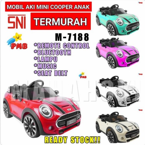 Jual Termurah Mobil Aki Anak Remot Mobil Aki Anak Mini Cooper M7188 ...