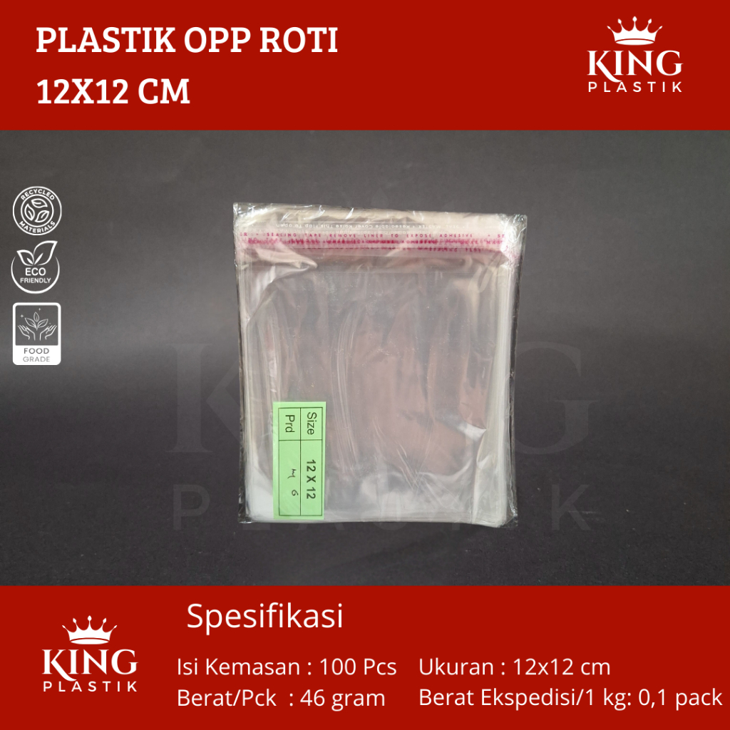Jual Plastik OPP 12x12 Seal Bening Isi 100 Lembar / Plastik Lem Rekat ...