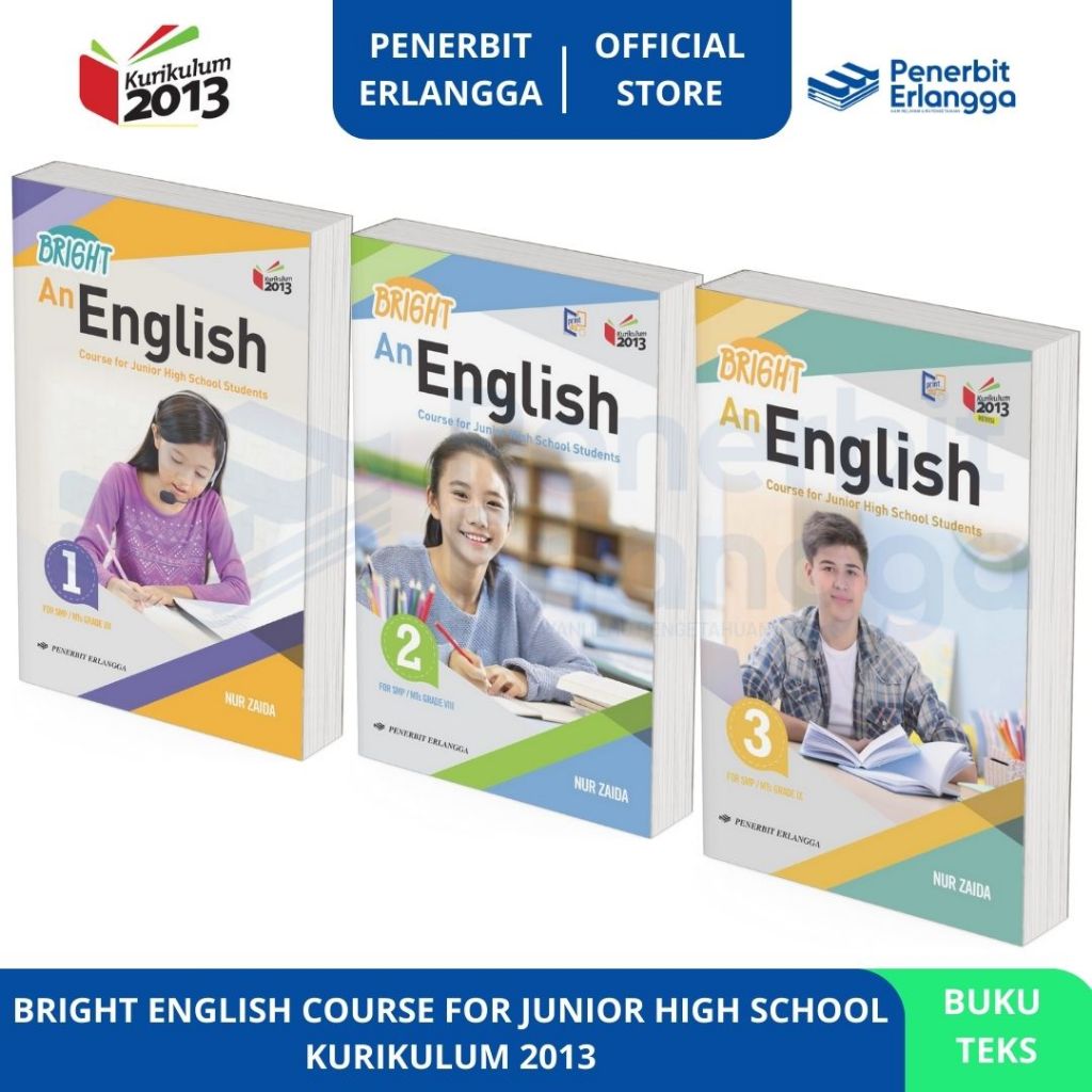 Jual [Erlangga Official] Bright An English Course Smp Kelas 7 8 9 Kurikulum 2013 | Shopee Indonesia