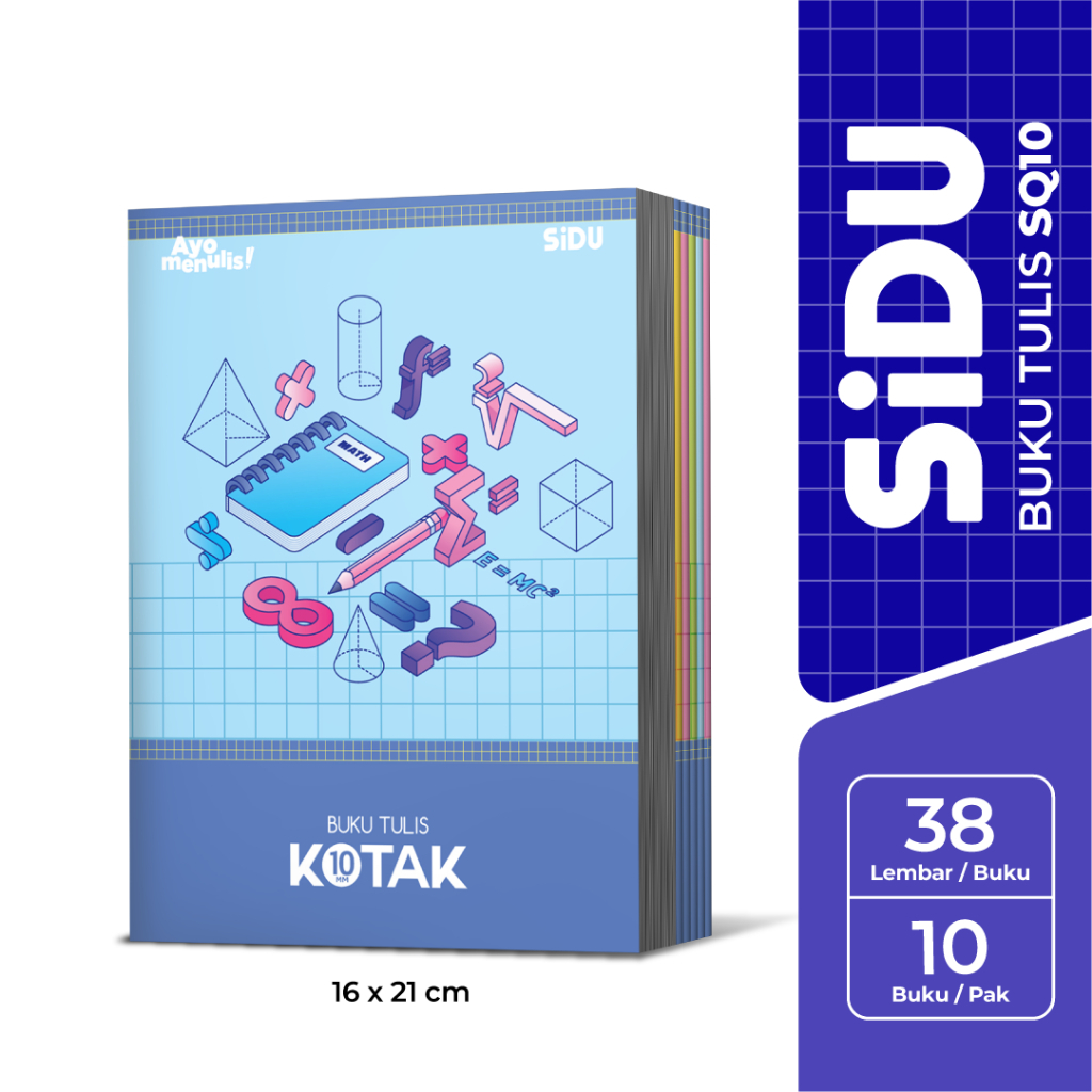 Jual [ PAK ] Buku Tulis Kotak-Kotak SIDU Sinar Dunia 38 Lembar / Buku Tulis Matematika Kotak ...