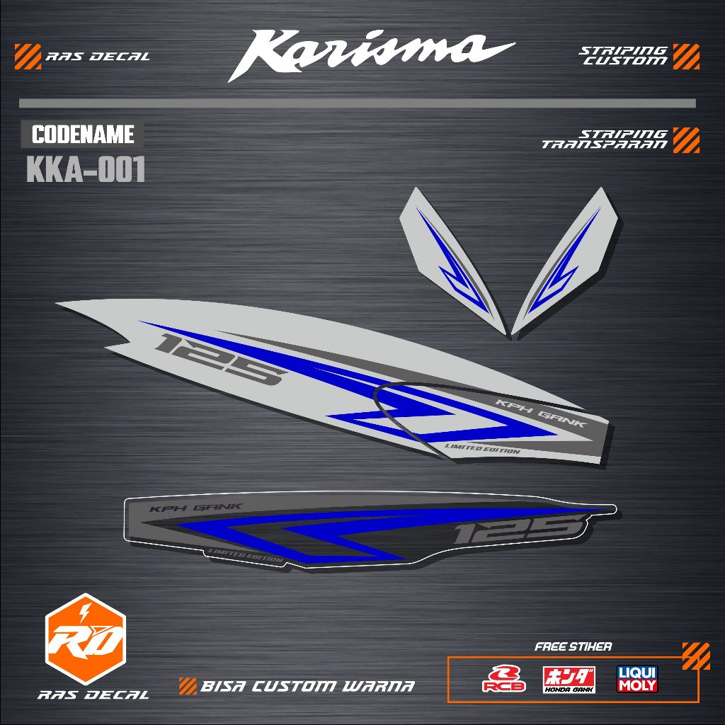 Jual Stiker Striping Transparan Kharisma Model Racing / Striping ...