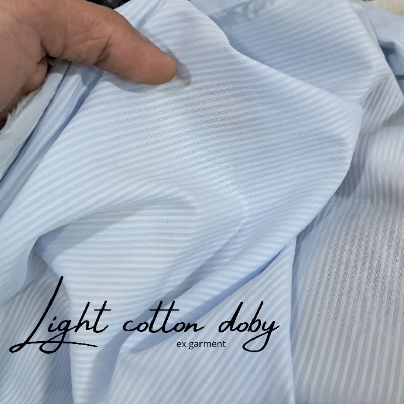 Jual kain katun dobby motif salur | kain dobby premium | kain katun ...