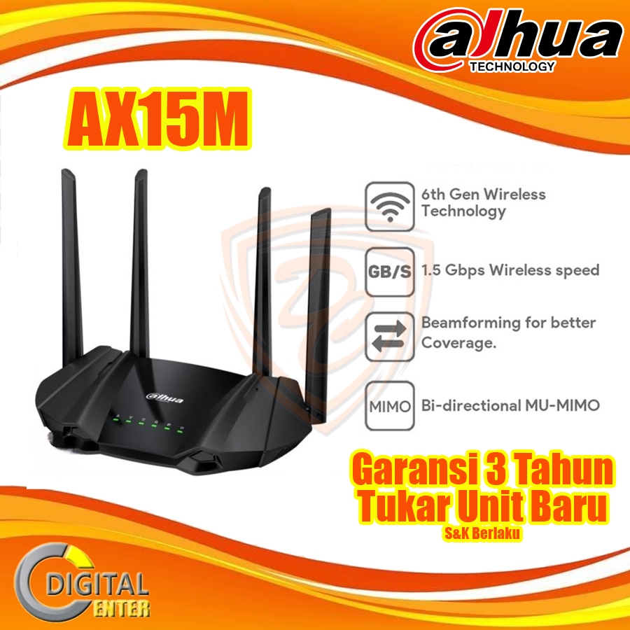 Jual Dahua AX15M AX1500 Wireless Router Dual Band Wifi 6 MU-MIMO ...