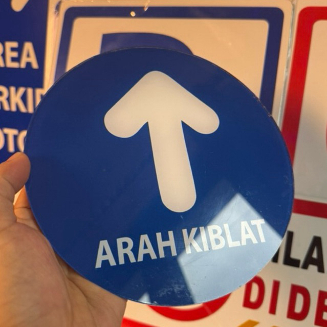 Jual Rambu Arah Kiblat Bahan Akrilik 3mm diameter 19cm | Shopee Indonesia