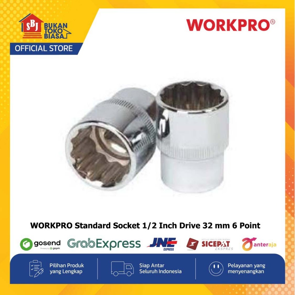 Jual WORKPRO Kunci Socket Standard Socket 1/2 Inch Drive 32 mm 6 Point W074192 | Shopee Indonesia