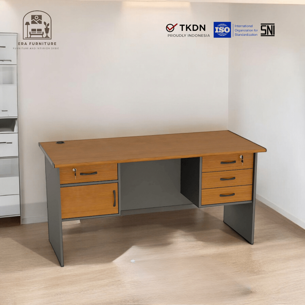 Jual Era Furniture - VIP MV 502 Meja Kantor 1 Biro 4 laci dan 1 locker ...