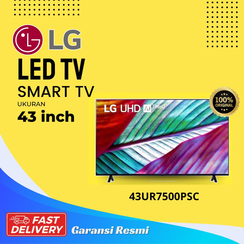 Jual LED TV LG 43 Inch / 4K SMART TV UHD 43UR7500PSC Garansi Resmi | Shopee Indonesia