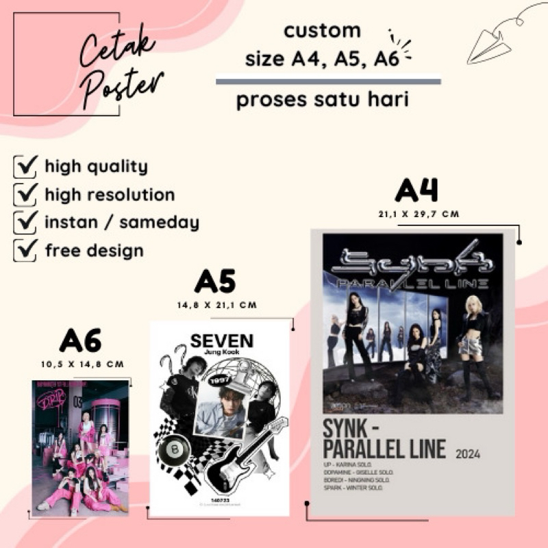 Jual Cetak Poster Custom / KPOP / JKT48 - Ukuran A4 / A5 / A6 - Design ...