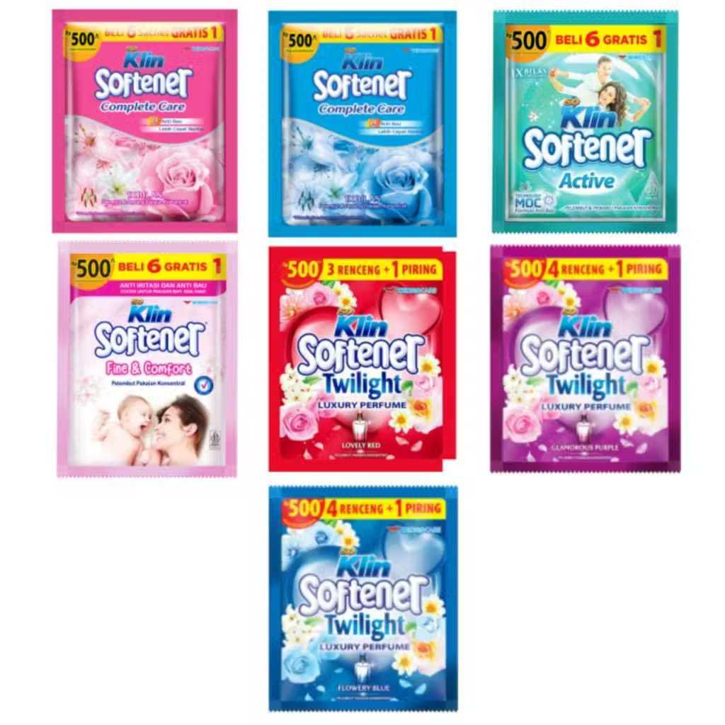 Jual SOFTENER SACHET 500 / PELEMBUT & PEWANGI PAKAIAN / 1 RENCENG ISI ...