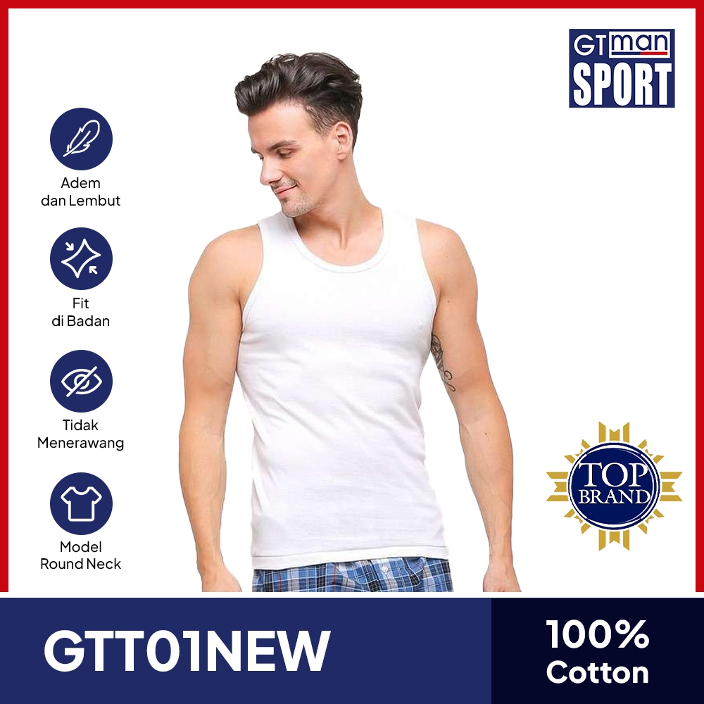 Jual GT Sport Singlet Putih Pria GT MAN GTT01NEW Isi 1 Pcs - Men Tank ...