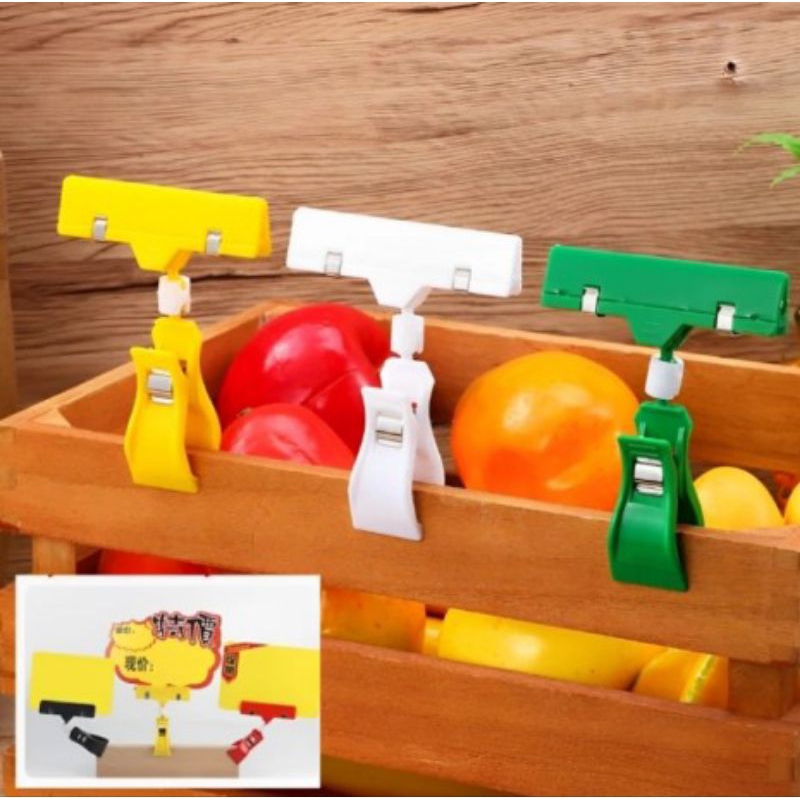 Jual Jepitan label harga stand display colorful 10,5 cm klip price tag ...