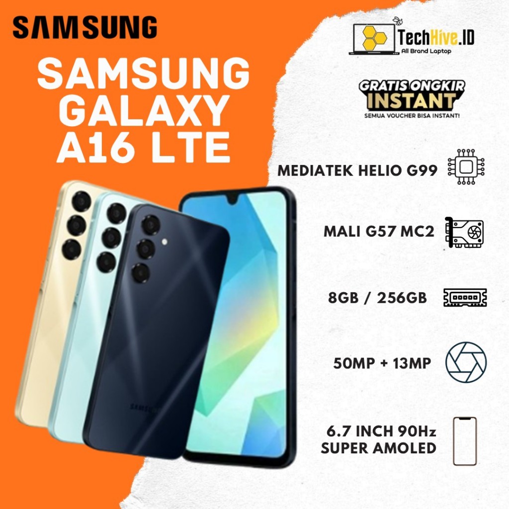Jual Samsung Galaxy A16 LTE NFC 8GB 256GB Garansi Resmi | Shopee Indonesia