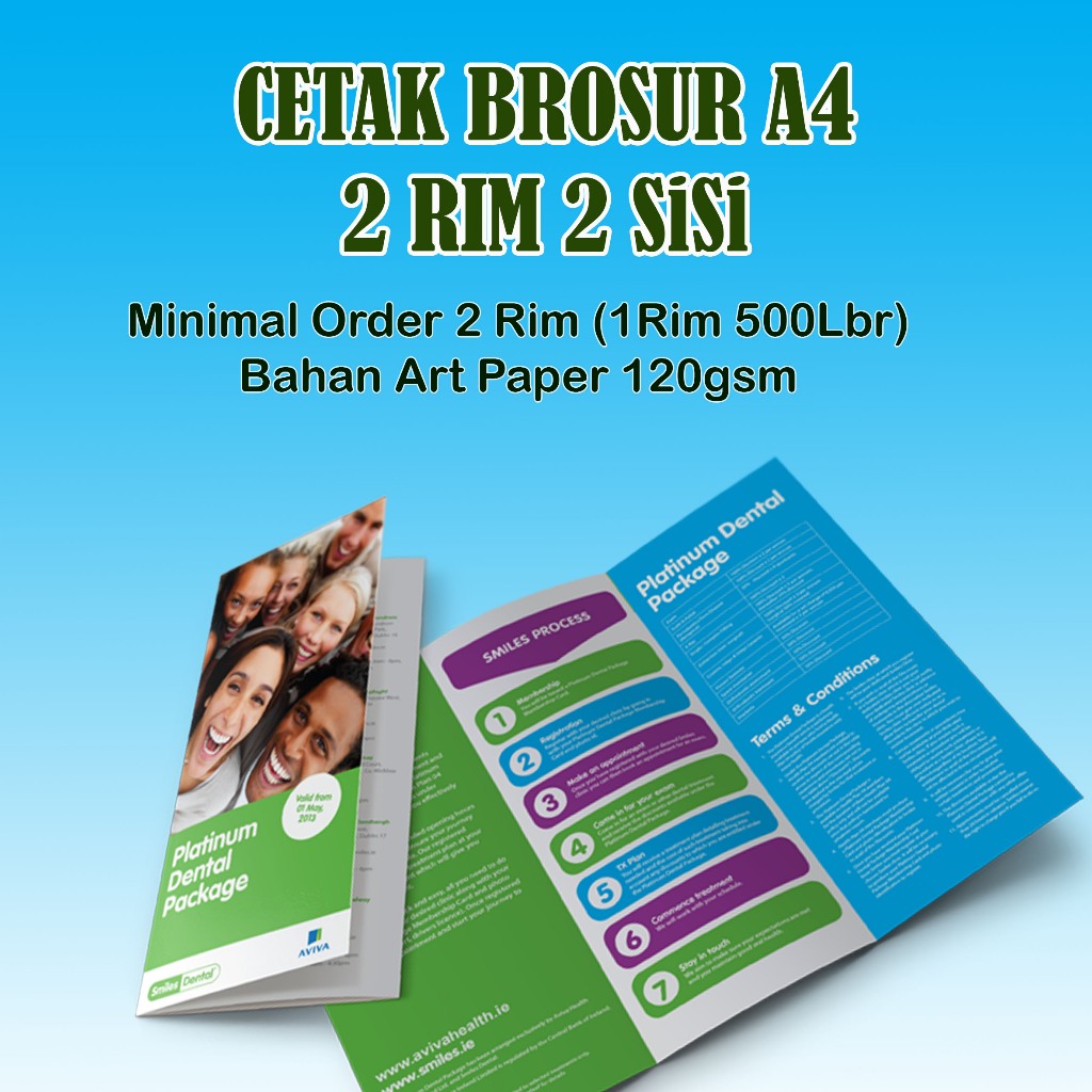 Jual Cetak Brosur A4 (2 sisi), Art Paper 120/150gsm, 2Rim 1000Lbr | Shopee Indonesia