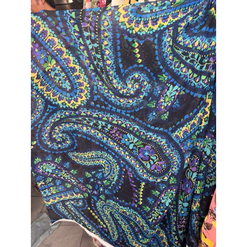 Jual kain Yoryu Premium motif - kain motif paisley - kain ceruty yoryu ...