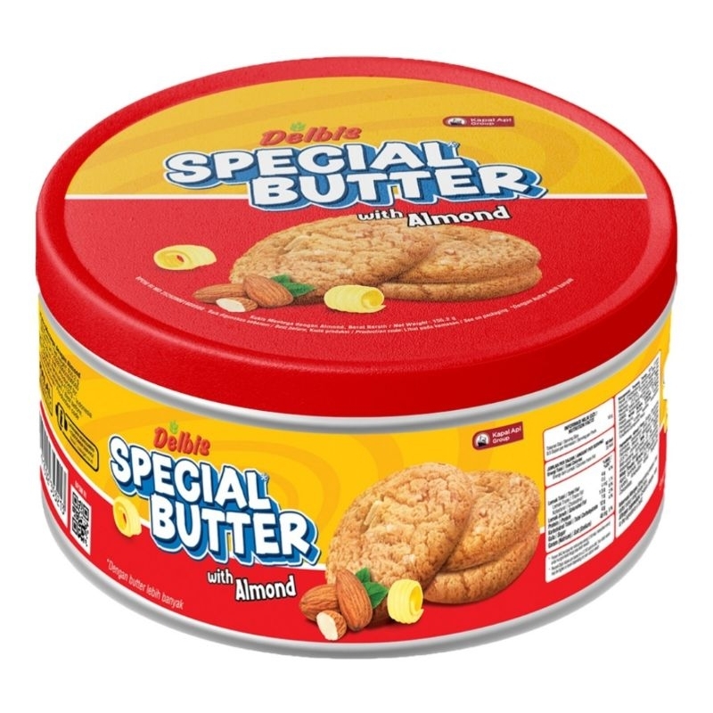 Jual Delbi's Special Butter Biskuit Almond Kaleng / Sandwich Kaleng ...