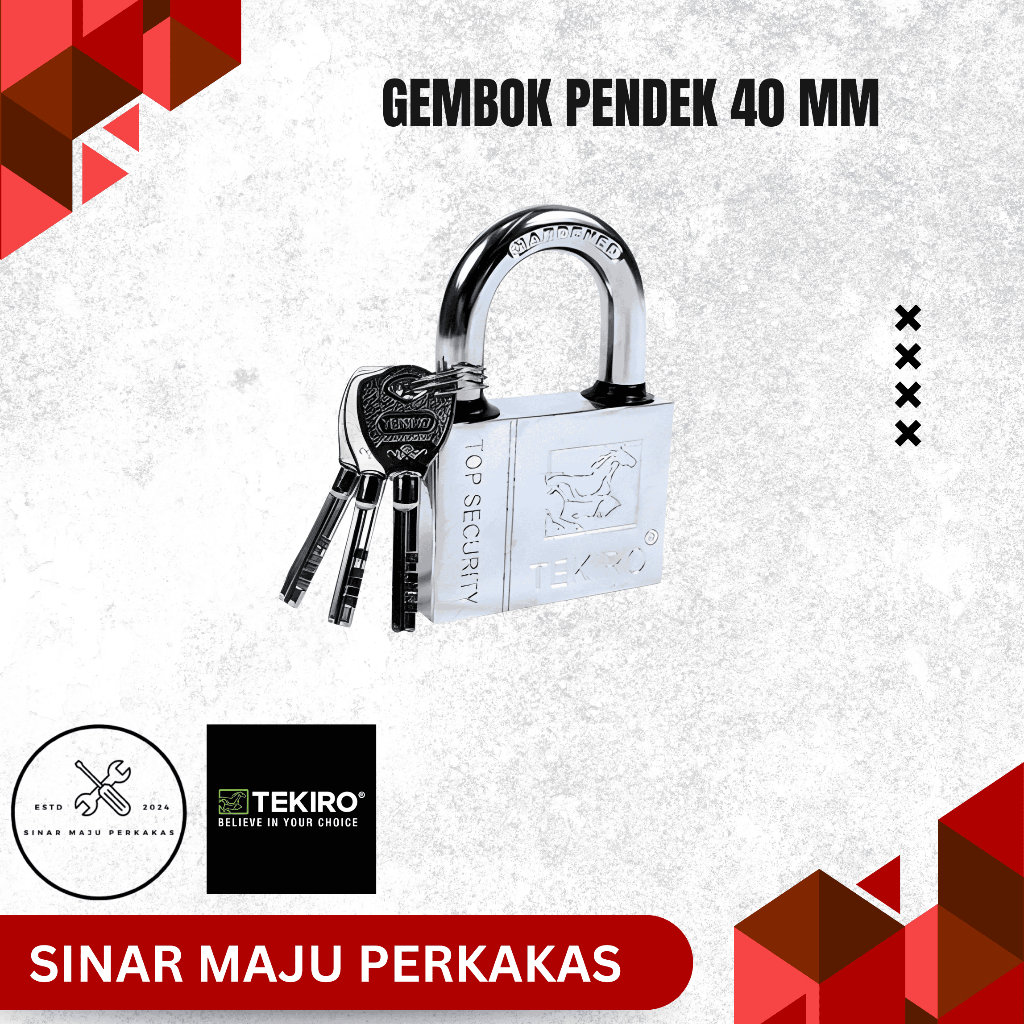 Jual TEKIRO GEMBOK PENDEK 40 MM / GEMBOK / TOOLS - ALAT PERKAKAS ...
