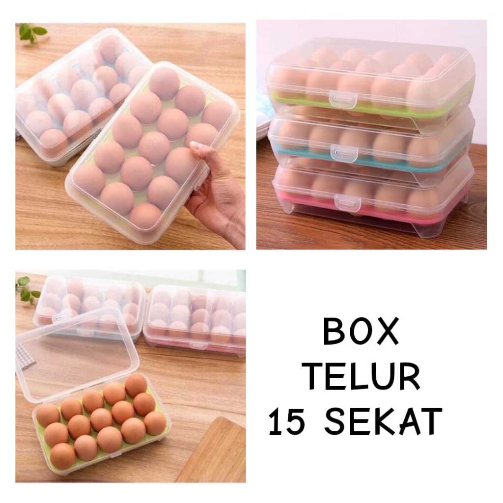 Jual BOX TELUR/ WADAH TEMPAT TELUR 15 SEKAT | Shopee Indonesia