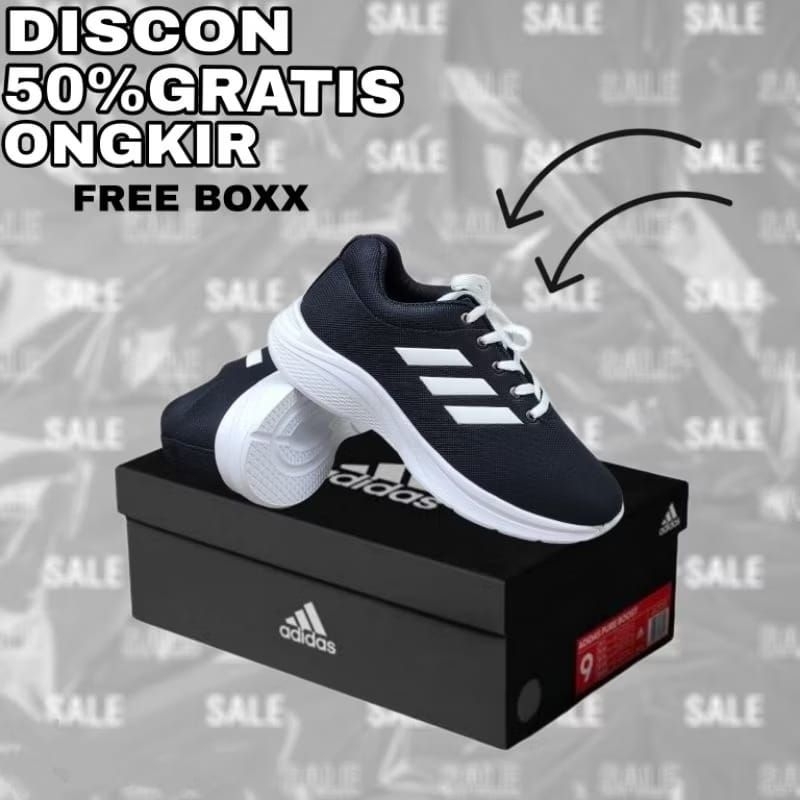 Jual Sepatu Sekolah Hitam Putih - Hitam Polos Pria/Wanita Sepatu Kerja Sepatu Sneakers Casual ...