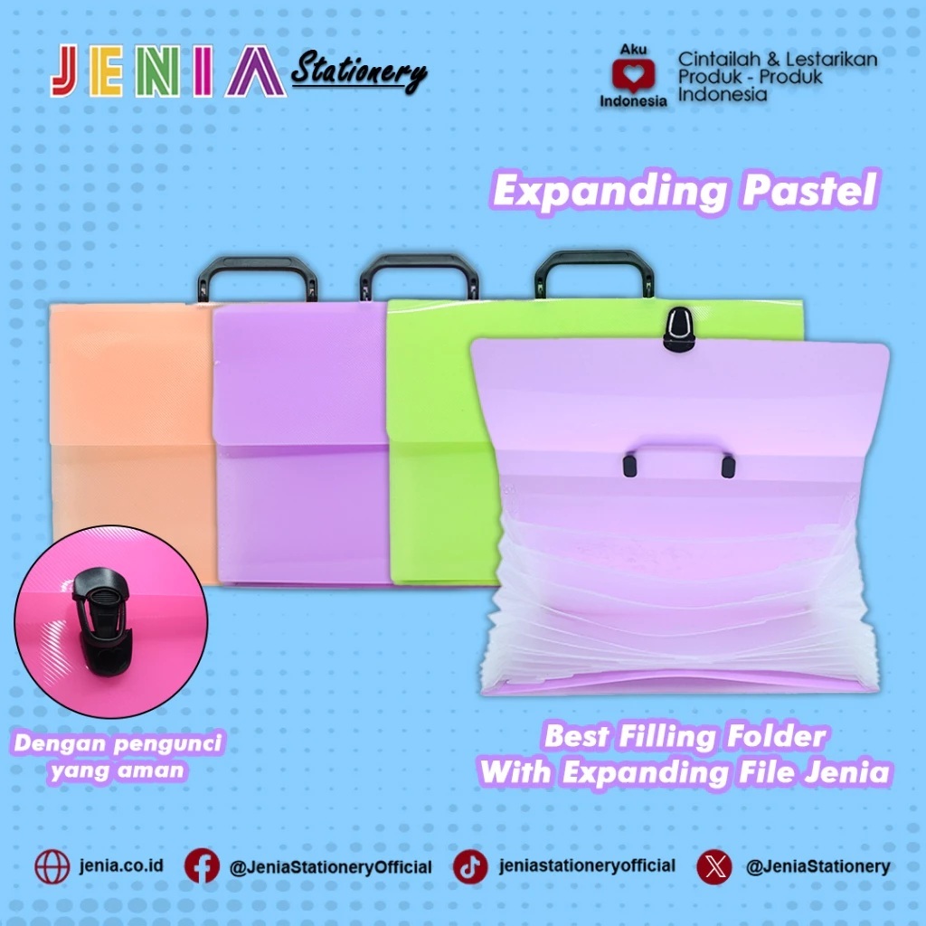 Jual Expanding File F4 Jenia 13 Pocket | Shopee Indonesia