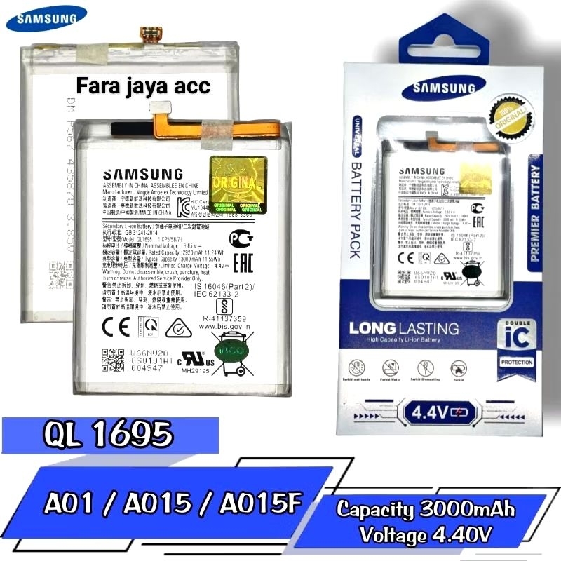 Jual Baterai Samsung ORIGINAL A01/A015/A015F Model: QL 1695 ORIGINAL Samsung | Shopee Indonesia